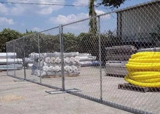 Galvanized Removable 12ft X 8ft Temporary Security Fencing For Building ...