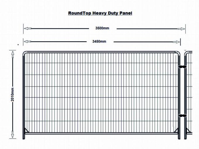 Construction Galvanized 2m High Heras Temporary Fencing