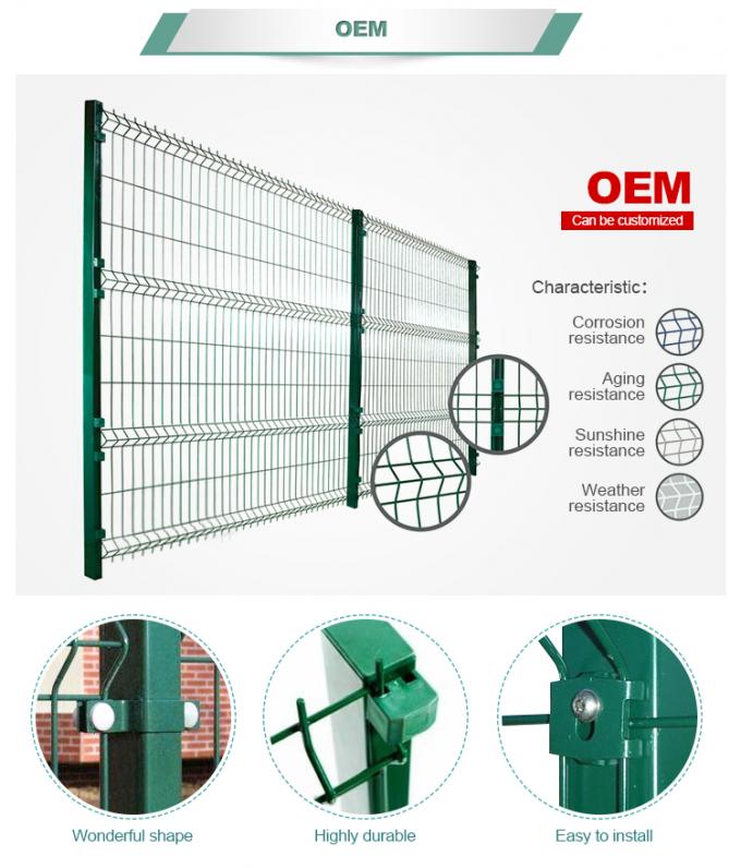 1800mm 4.0mm V Guard Fencing Security Welded Panels Triangular