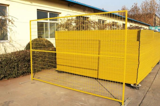 Yellow Canada Standard Movable Temporary Site Fencing 6ft X10ft Steel ...