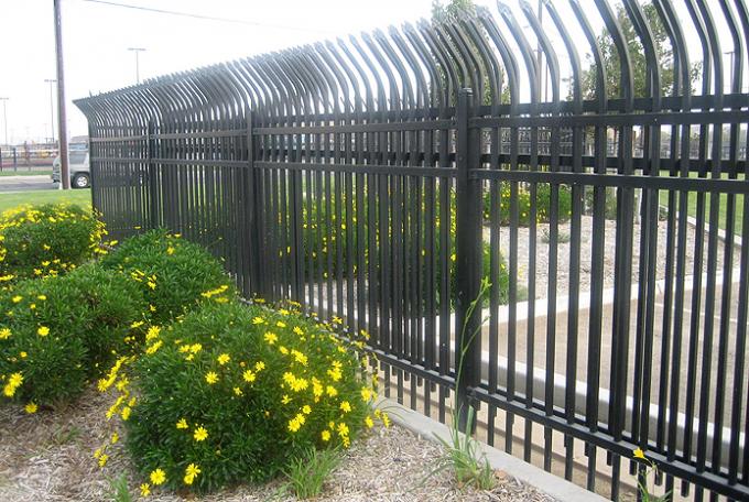 8ft Wide Industrial Wrought Iron Security Fence Powder Coated
