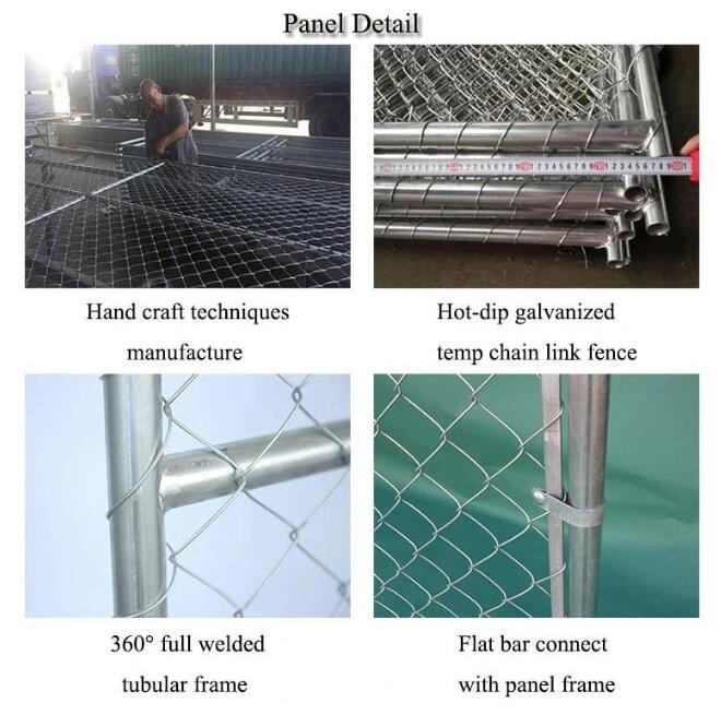 Galvanized Removable 12ft X 8ft Temporary Security Fencing For Building ...