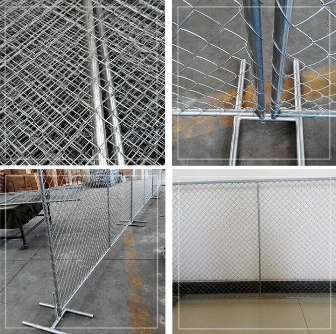 Customizable Galvanized Temporary Security Fencing Panels America 75X75mm