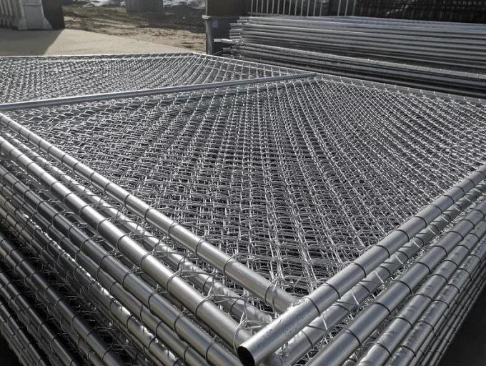 Customizable Galvanized Temporary Security Fencing Panels America 75X75mm
