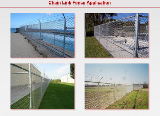 25m Length 1.5mm 6 Foot High Chain Link Fence With Galvanized