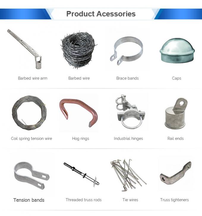 1800mm Tall Tower Fencing , 50m Length Heavy Duty Chain Link Fencing